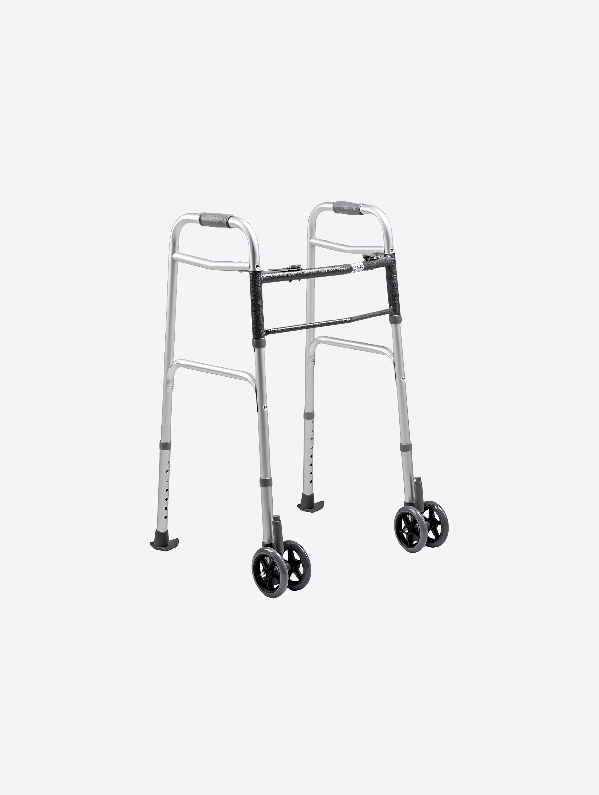 Folding Walker with Auto-Braking Double Wheels – DR AID
