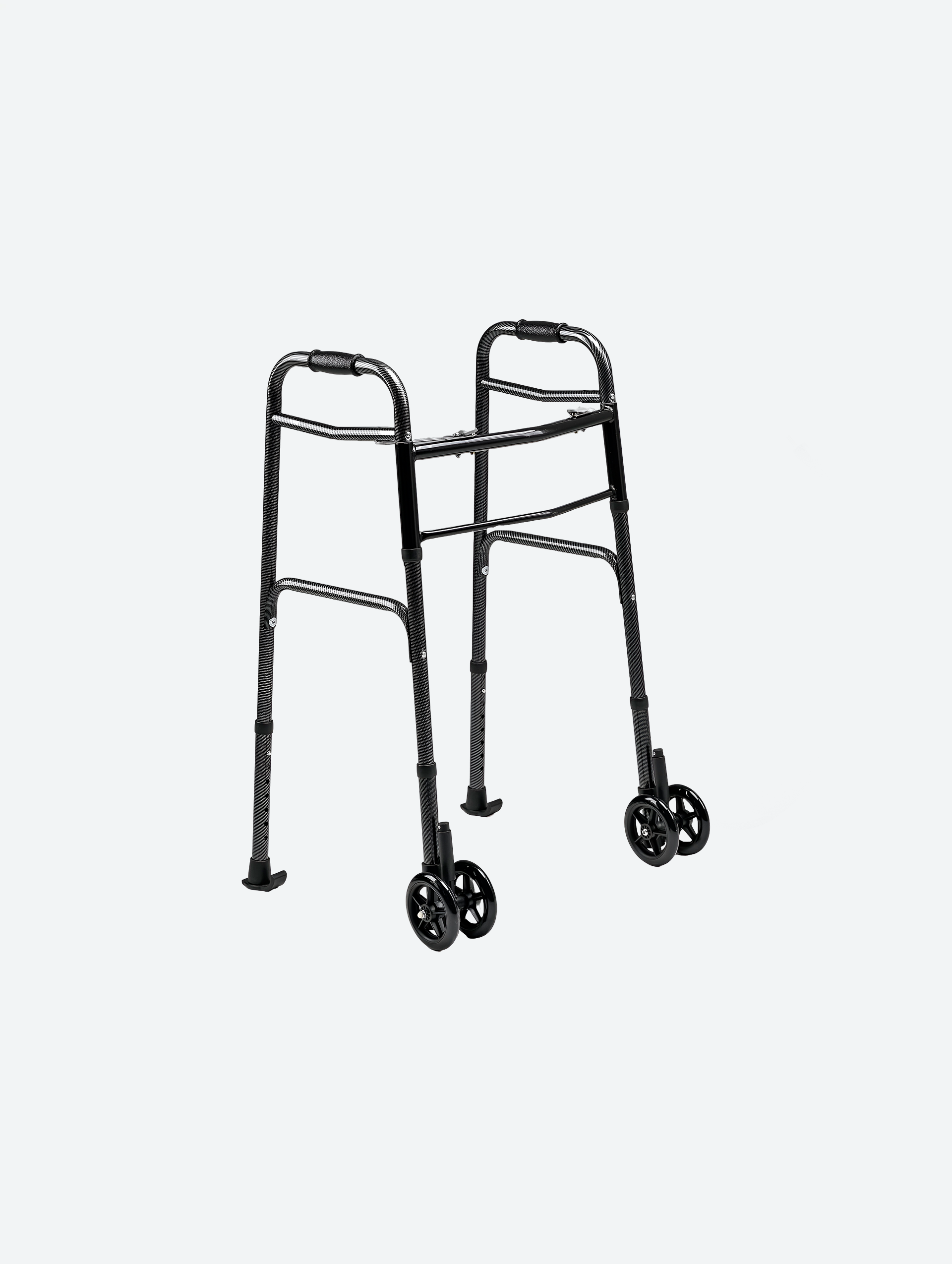 Folding Walker with Auto-Braking Double Wheels – DR AID
